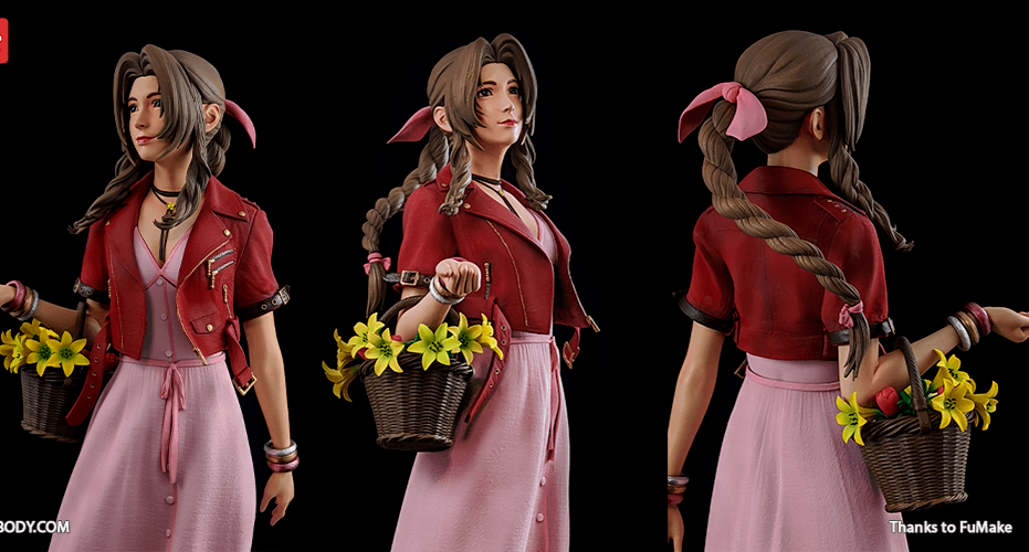 Aerith Gainsborough 3d Printed Model | Unassembled | Unpainted | 1/10-1 ...