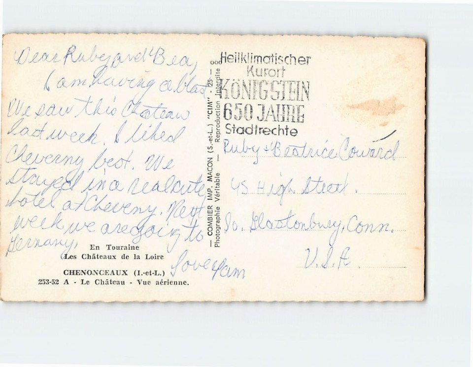 Postcard Vue aérienne, Le Château, Chenonceaux, France | eBay