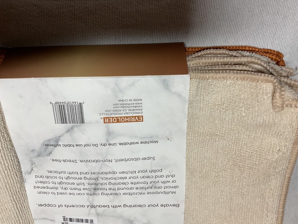 COPPER LANE MICROFIBER CLEANING CLOTHS (10) ORANGE CREAM 11.3 X 11.3 ...