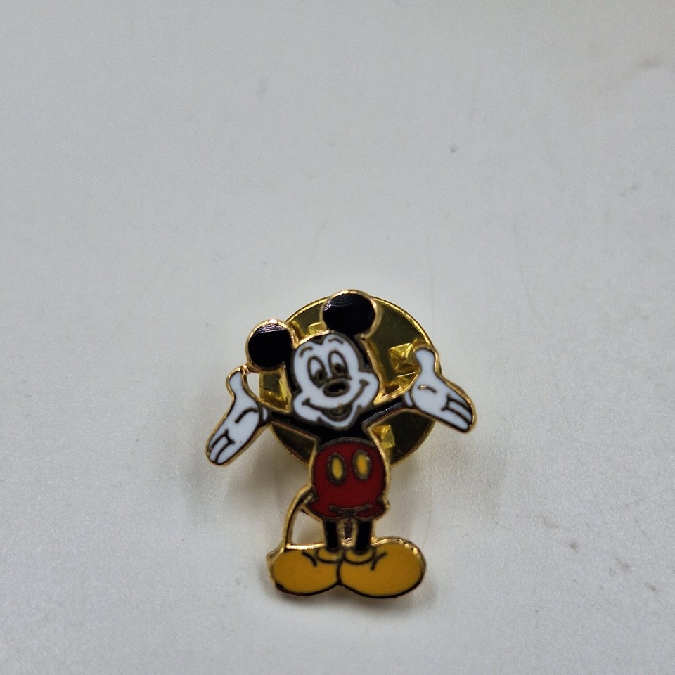 Disney Small Mickey Mouse Pin Retro Hands Up | eBay