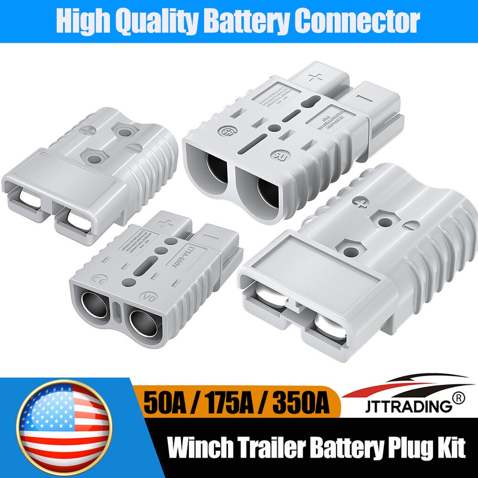 50A/175A/350A Battery Quick Connector Kit Plug Connect Disconnect Winch ...