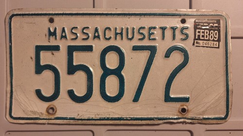 Massachusetts License Plate | eBay