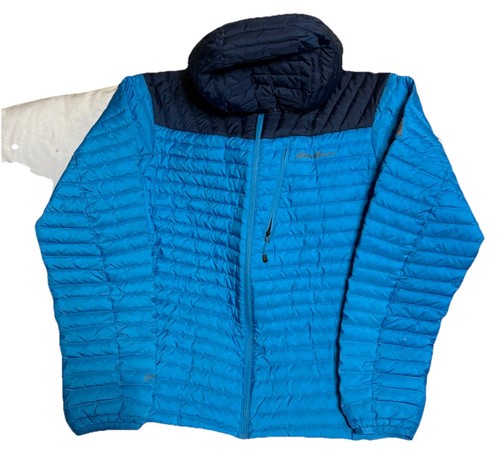 Eddie Bauer First Ascent Storm Down 800 Men Medium Blue Goose Puffer ...