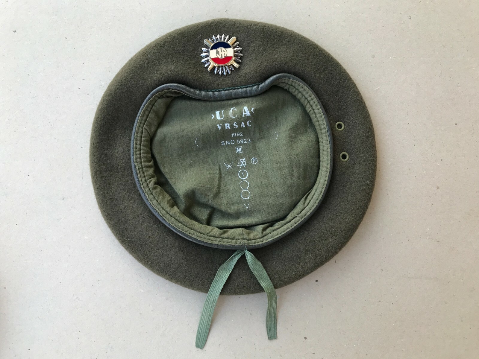 Yugoslavia JNA Army MP Recon Commando TASK FORCE Officer beret 1991-92 ...