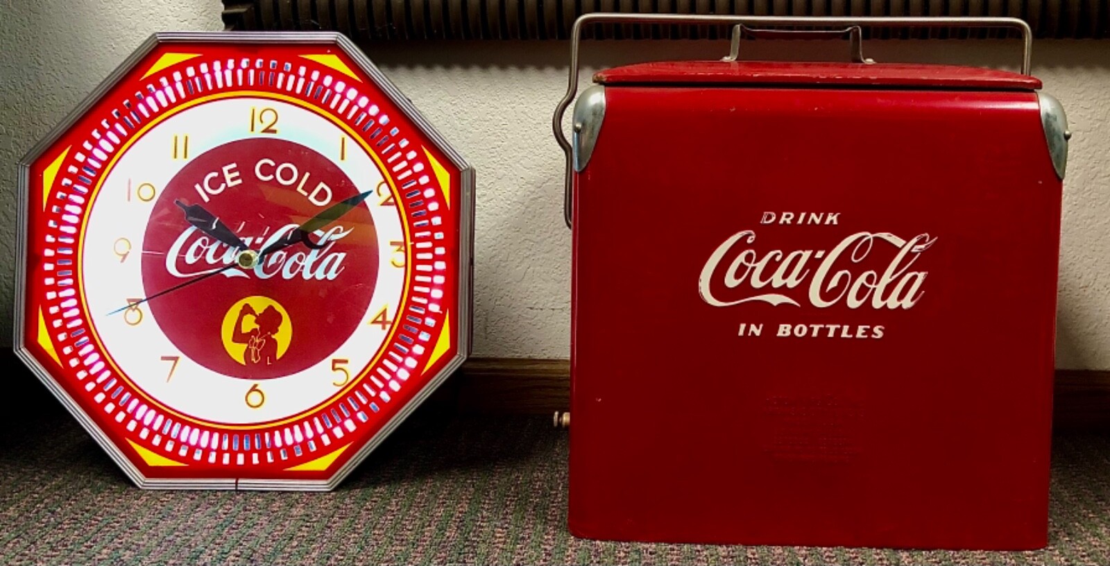 COCA COLA SPINNER DIAL NEON CLOCK SIGN | eBay