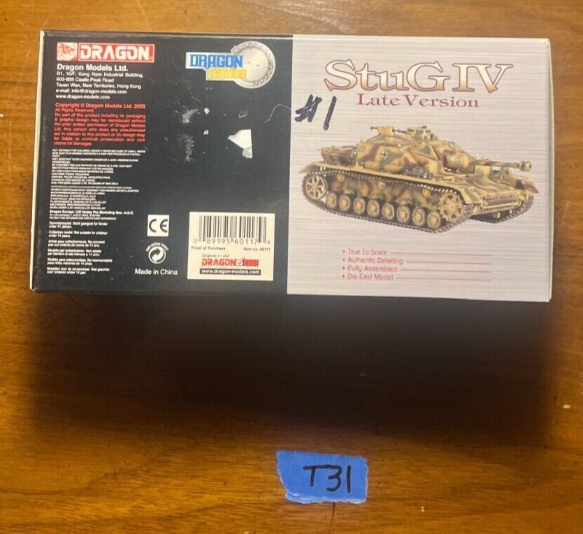 DRAGON ARMOR 1:72 NO.60117 STUG.IV LATE VERSION ALSACE JANUARY 1945 ...