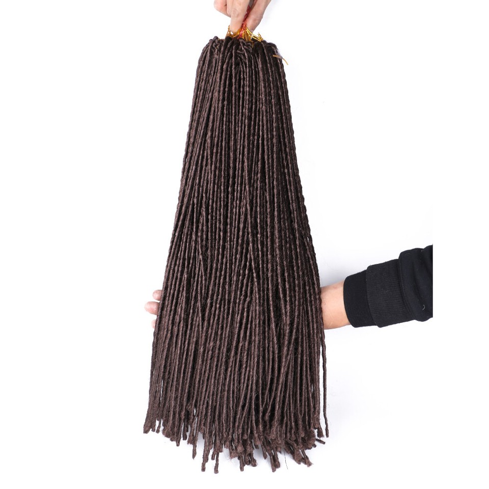 20" Soft Thin Faux Locs Micro Dreadlocks Twist Braiding Crochet Hair ...