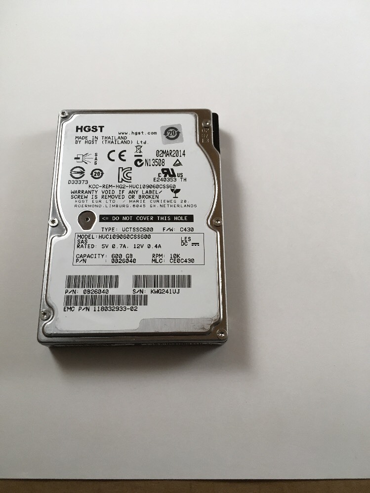 Hitachi HGST HUC109060CSS600 600GB 10K SAS 6Gbps 2.5" Hard Drive ...