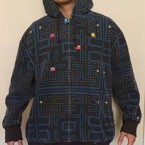 Hot Topic Exclusive Pac-Man Full-Zip Hoodie *Brand New* (Size XL) | eBay