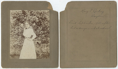 1900S OUTDOOR PHOTO/PORTRAIT OF MARY E CARBERY FROM DAYTON, OH | eBay