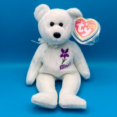 TY Beanie Baby - ILLINOIS VIOLET the Bear (Show Exclusive) (8.5 inch ...