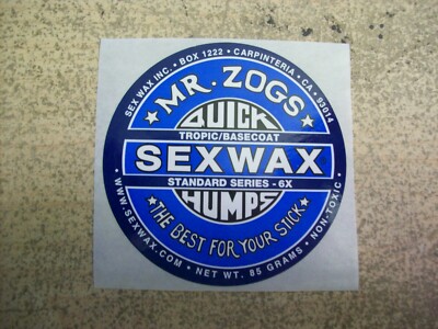 MR ZOGS SEX WAX SURF SURFING DECAL STICKER | eBay