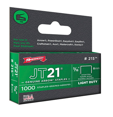 Arrow JT21 Staples 5/16" 8mm, 1000 Pack, Fits Stanley TR45 | eBay