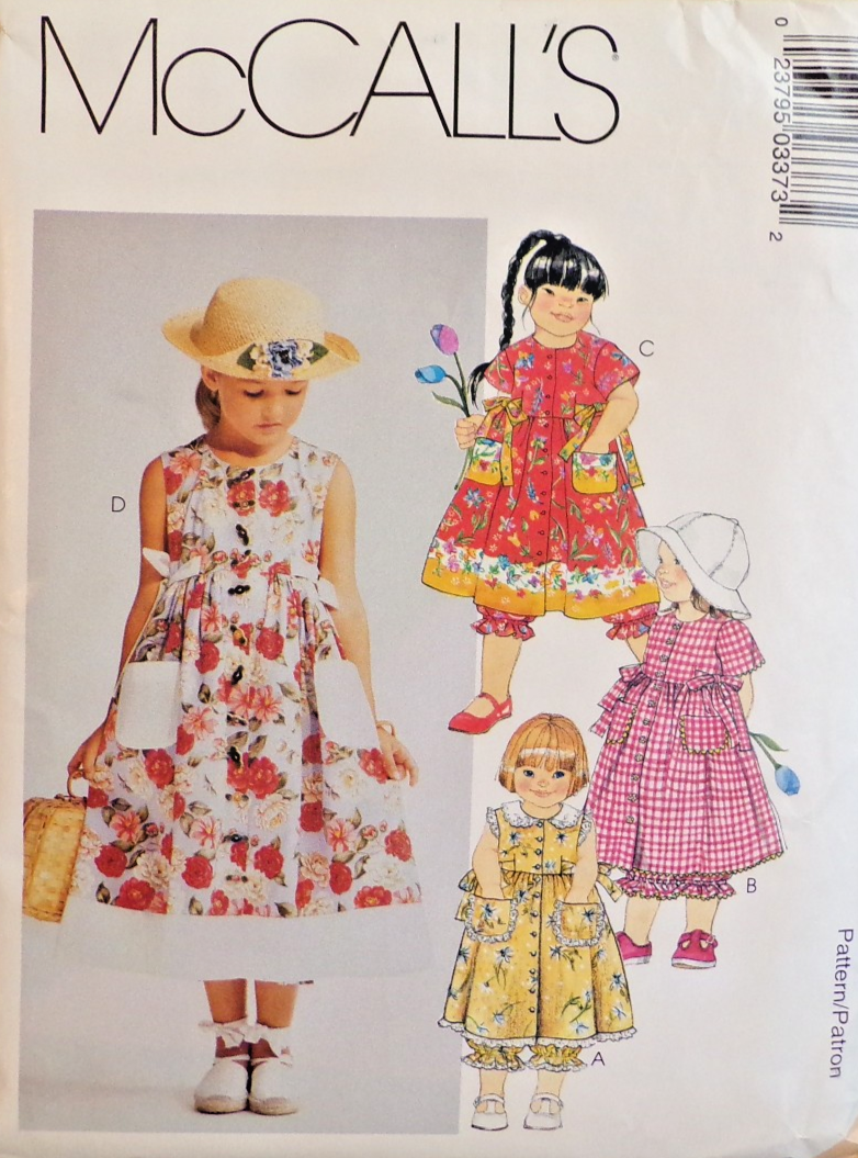 McCall's Sewing Pattern 8614 Girls Dress Pantaloons Party Easter Sizes ...