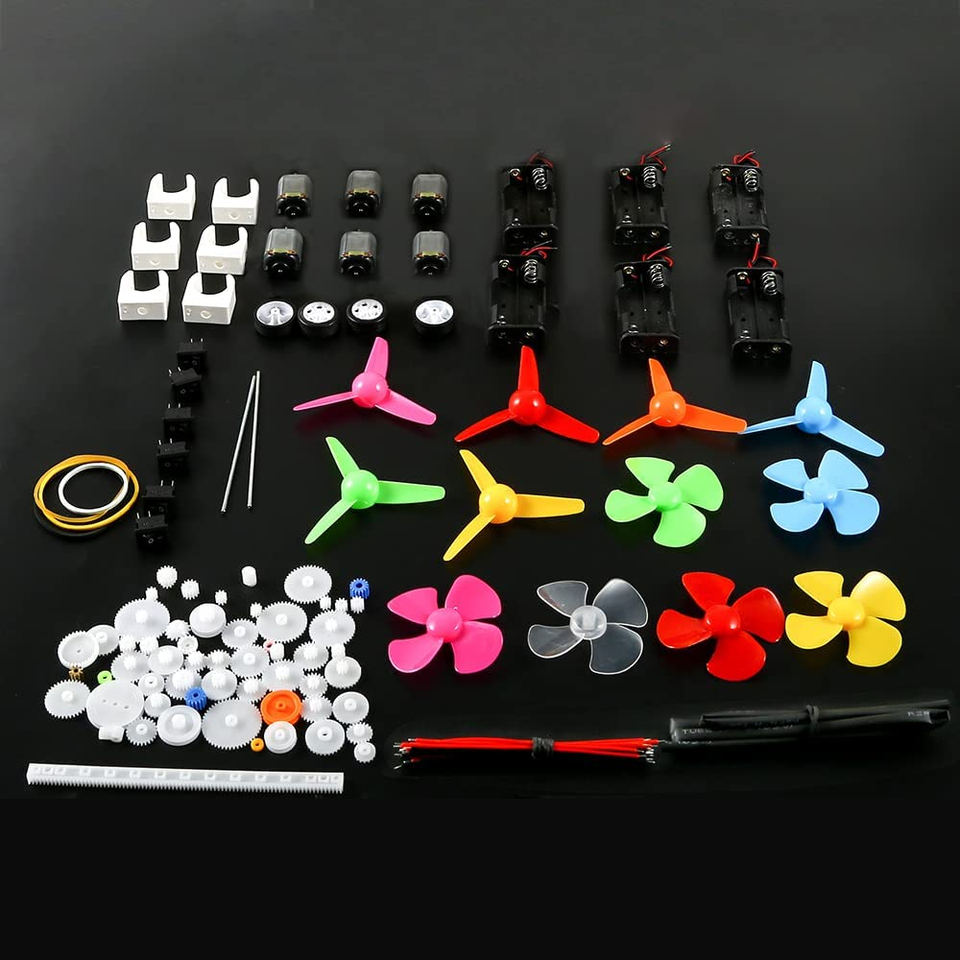 6 Set DC Motors Kit, Mini Electric Motor 3V 15000RPM with 66 PCS ...