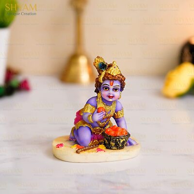 Bal Gopal Baby Krishana Laddu Gopal Art Murti Statue Figurines ...
