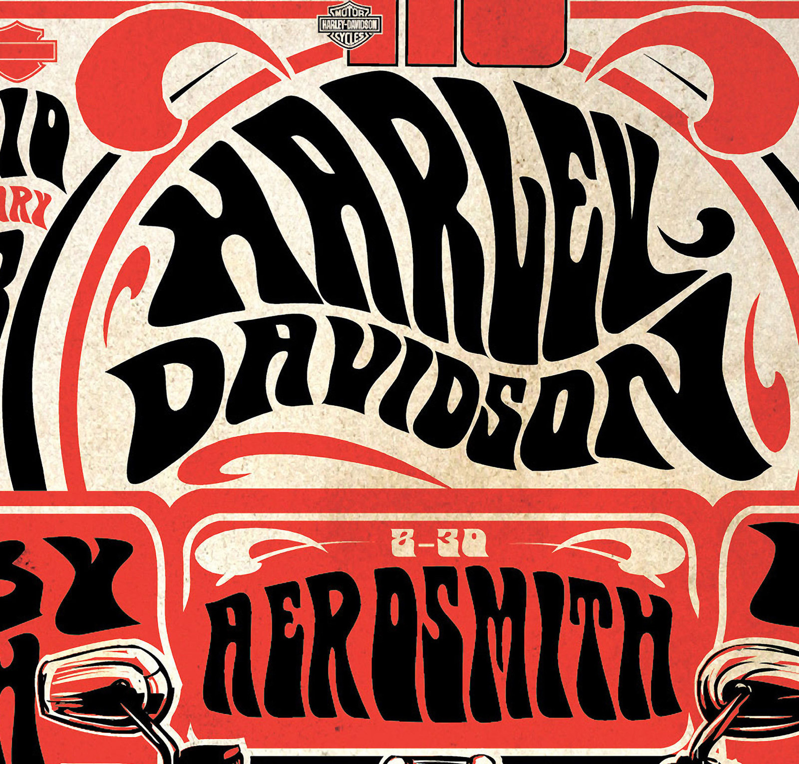 Harley Motorcycle Poster Aerosmith Toby Keith Kid Rock Garage Wall Art ...