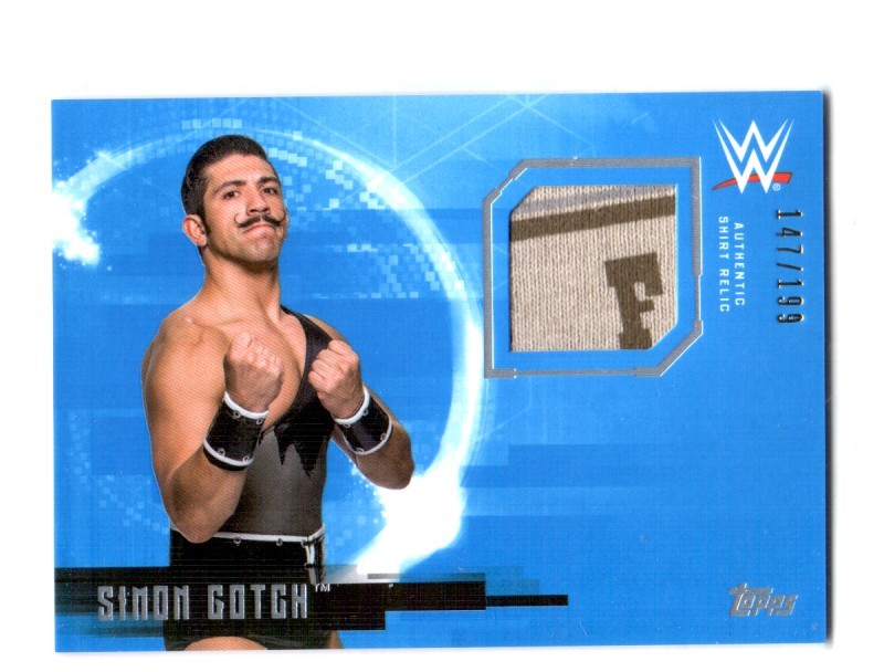 WWE Simon Gotch 2017 Topps Undisputed Event Worn Shirt Relic Card SN ...