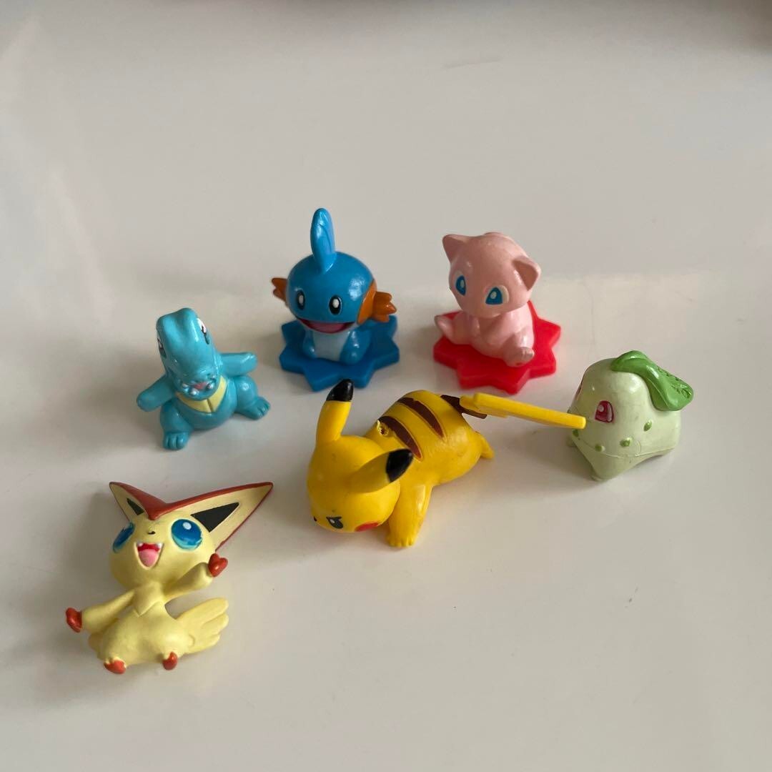 Pokemon Pocket Monster Mini Figure Toy 6 figures, height approx. 2-3cm ...