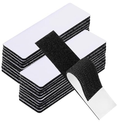 2 Or 20 Sets Heavy Duty Hook & Loop Adhesive Strips Sticky Back ...