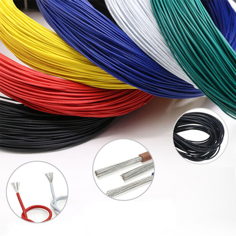 Soft Electric Wire Tinned Copper Stranded Wire Cable Cord Connection 26 ...