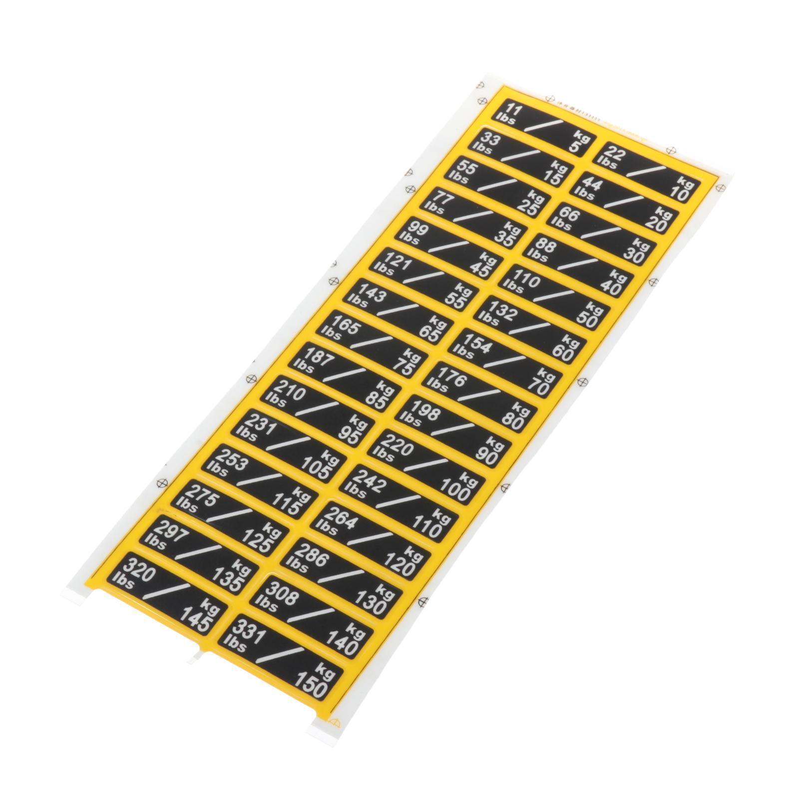 Weight Stack Labels 5kg to 150kg Weight Block Label Sticker Number | eBay