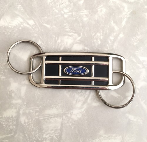 Vintage Ford Keychain SUPER DUTY GRILL Blue Oval Logo DIESEL SPECS RARE ...