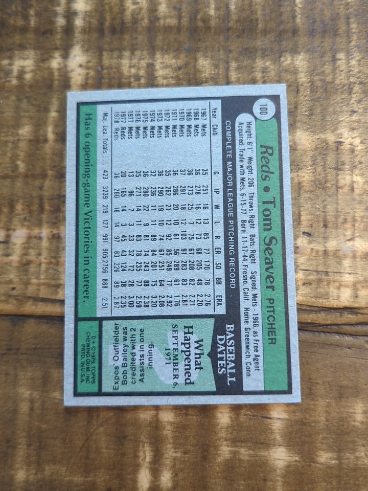 1979 Topps - Tom Seaver #100 | eBay
