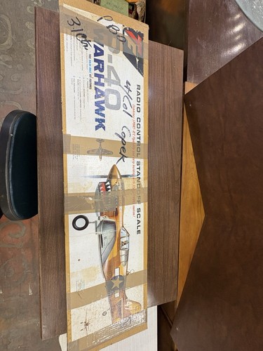 Vintage Top Flite P-40 Warhawk Balsa R/C Model Airplane Kit 60" | eBay