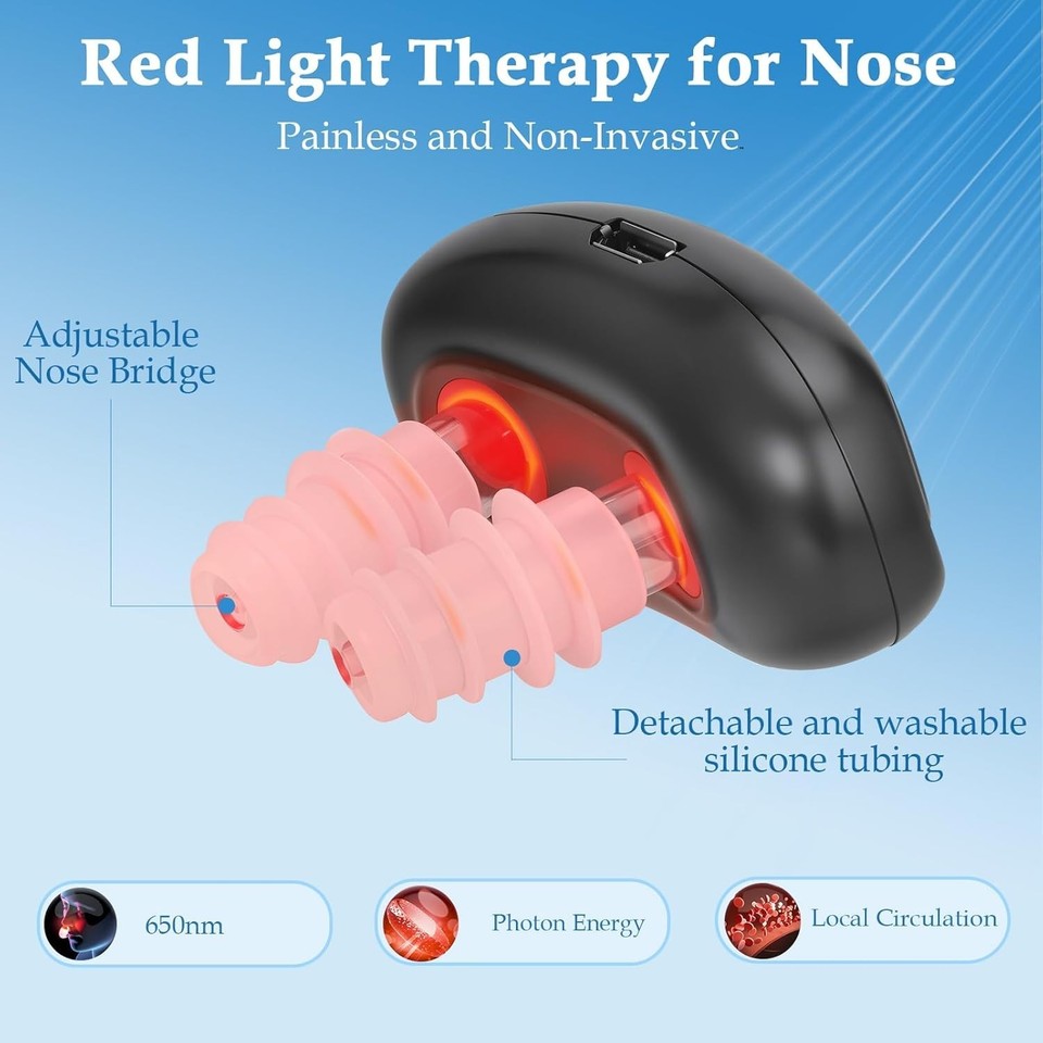 Professional Nasal Relief Device with Red Light Therapy - Closure for ...