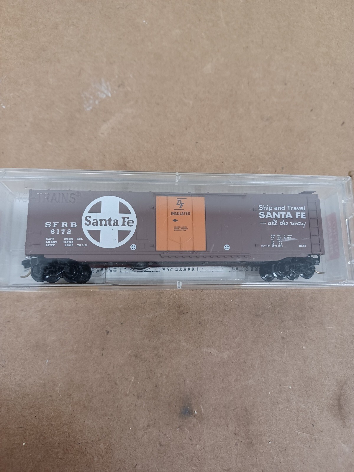 N Scale Micro-Trains MTL 32050/3 SFRB Santa FE 50' Plug Door Boxcar ...