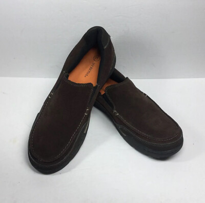 Merona suede leather shoes Mens Size 11 brown comfort loafers | eBay