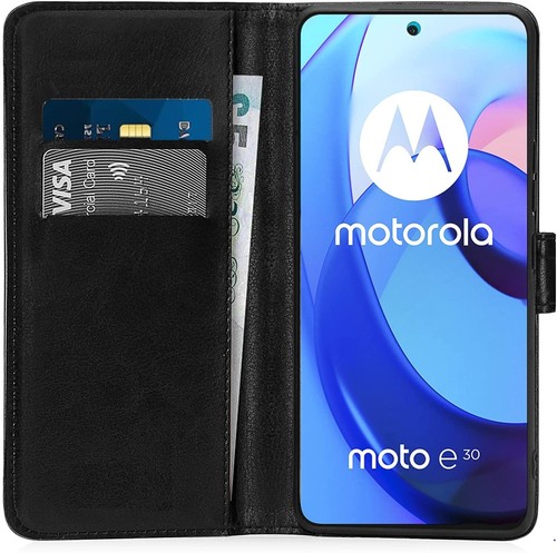 Case For Moto E15 G05 G15 E14 Motorola Premium Leather Flip Wallet ...