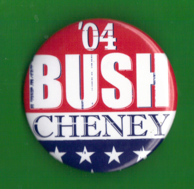 2004 Bush & Cheney 2-1/4" / "Patriotic" Presidential Campaign Button ...