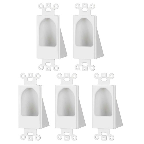 5x Recessed Wall Plate Insert Decora Low Voltage Cable Pass Through 1 ...