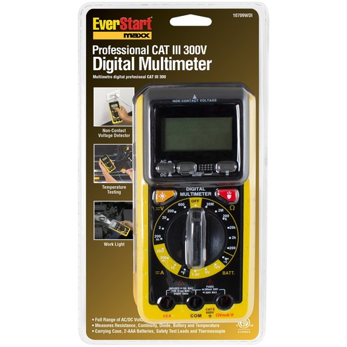 EverStart Professional Automotive 300 V Digital LCD Multimeter, 10709WDI, 5.5 In | eBay