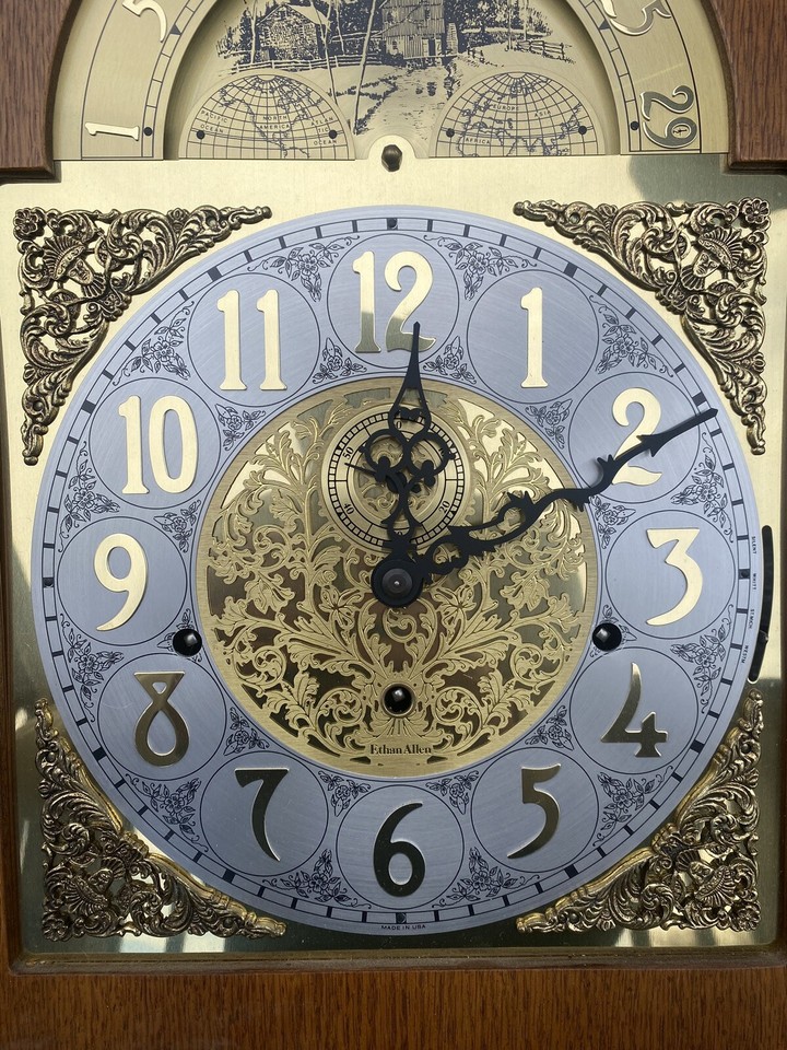 Ethan Allen 264 Westminster Grandfather Clock Hermle Black Forest ...