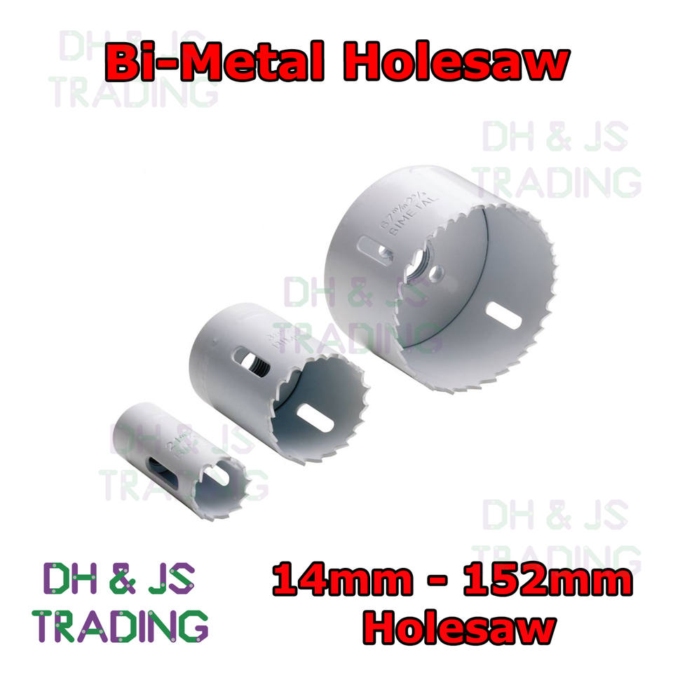 Bi Metal Holesaw Cutter Hex & SDS Arbor Pilot Bits HSS Hole Saw (14mm ...
