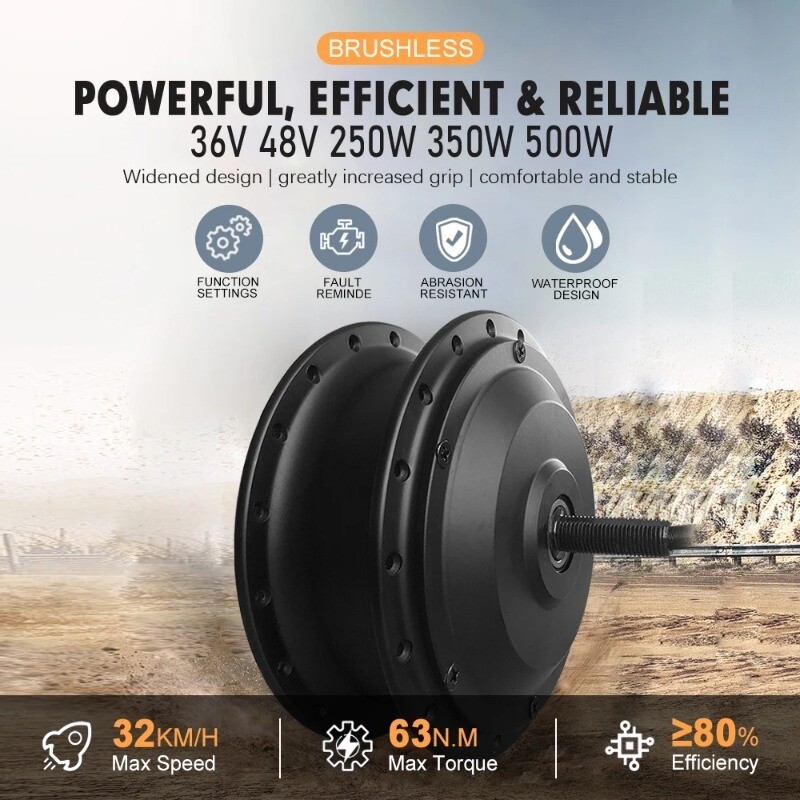 36V 48V 250W 350W 500W Mountain Electric Bike Front Hub Motor Wheel 16 ...