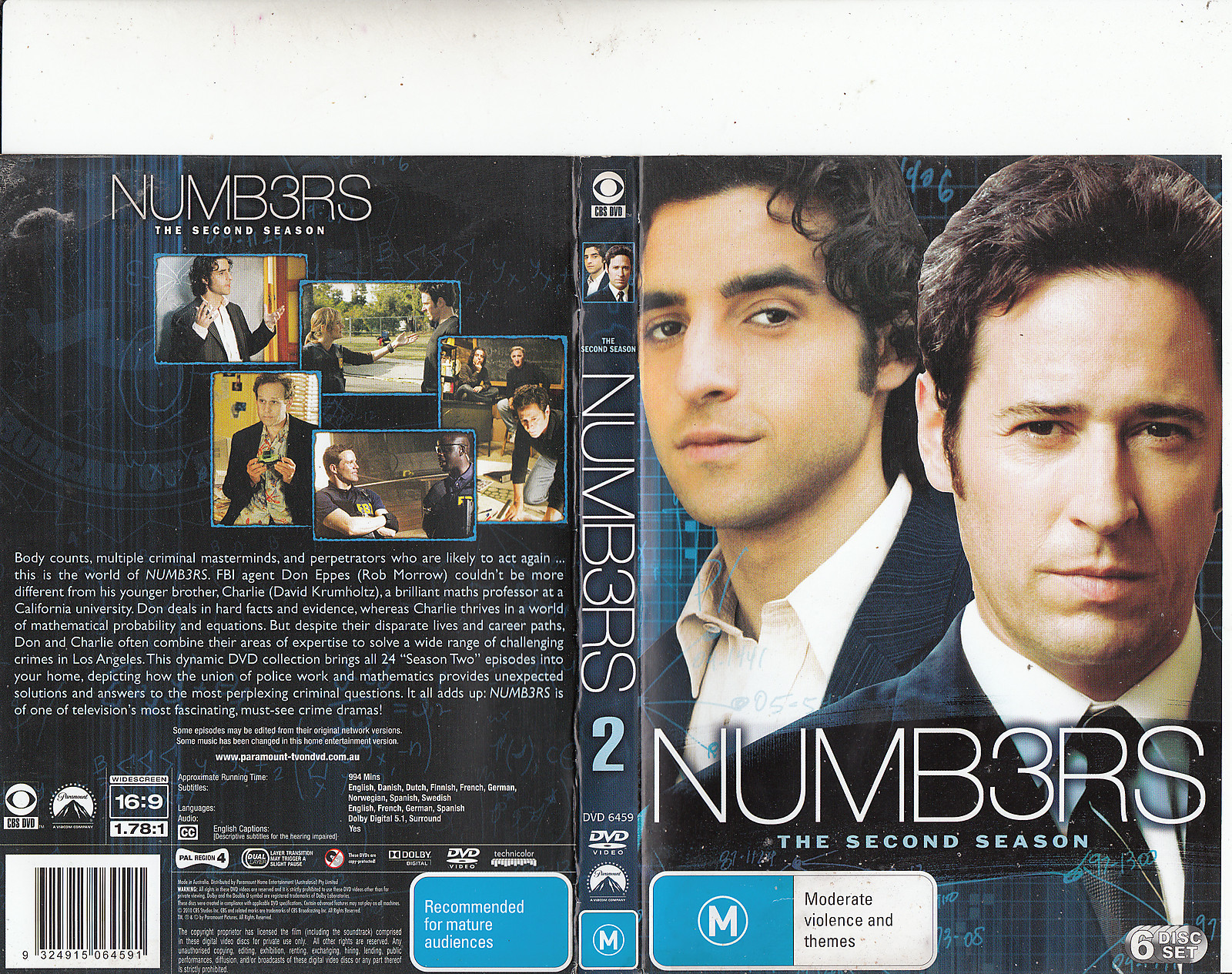 Numbers-2005-TV Series USA-Complete Second Season-6 Disc Set-DVD | eBay