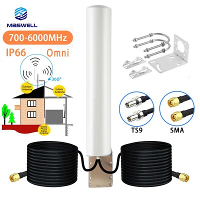 4G+ 5G LTE 2X2 MIMO Router Antenna Outdoor 700-6000MHz for T‐Mobile ...