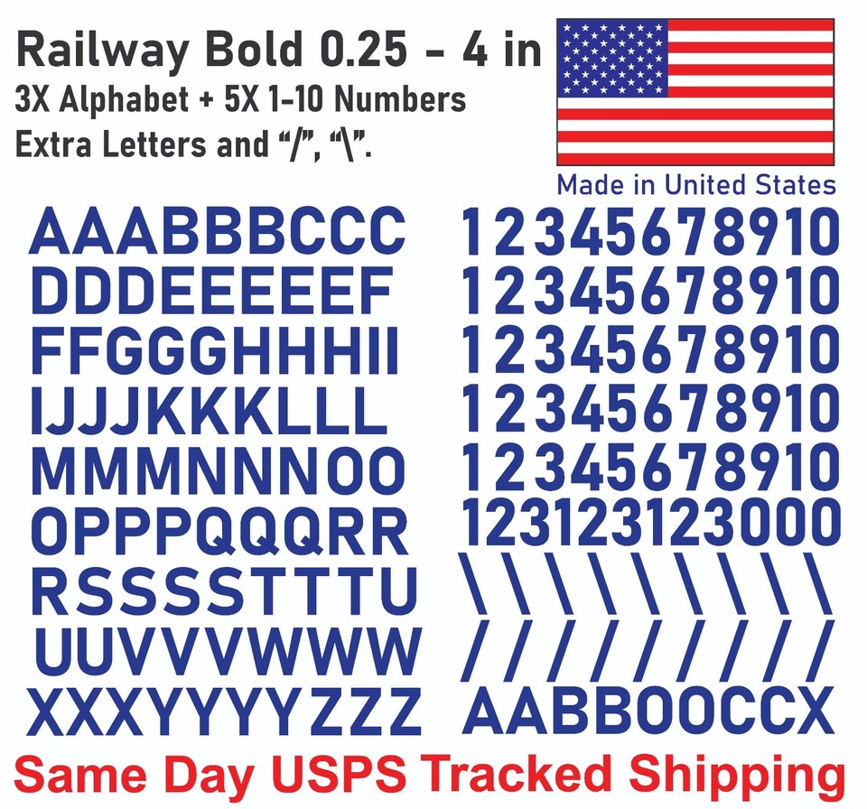 3X Alphabet & 0-10 Vinyl Decal Numbers - Mailbox, Wall, Address, Locker ...