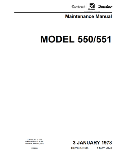 CESSNA 550 551 Maintenance Manual 55MM35 01-MAY-23 DIGITAL BOOK PDF | eBay