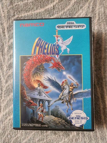 Phelios (Sega Genesis, 1990) Authentic Game Cartridge, CIB Complete E ...