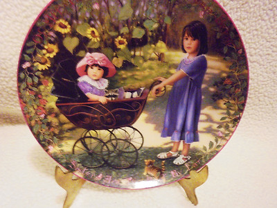 BRADFORD EXCHANGE "JOYS OF LIFE" SISTERS COLLECTOR PLATE/CHANTAL POULIN ...