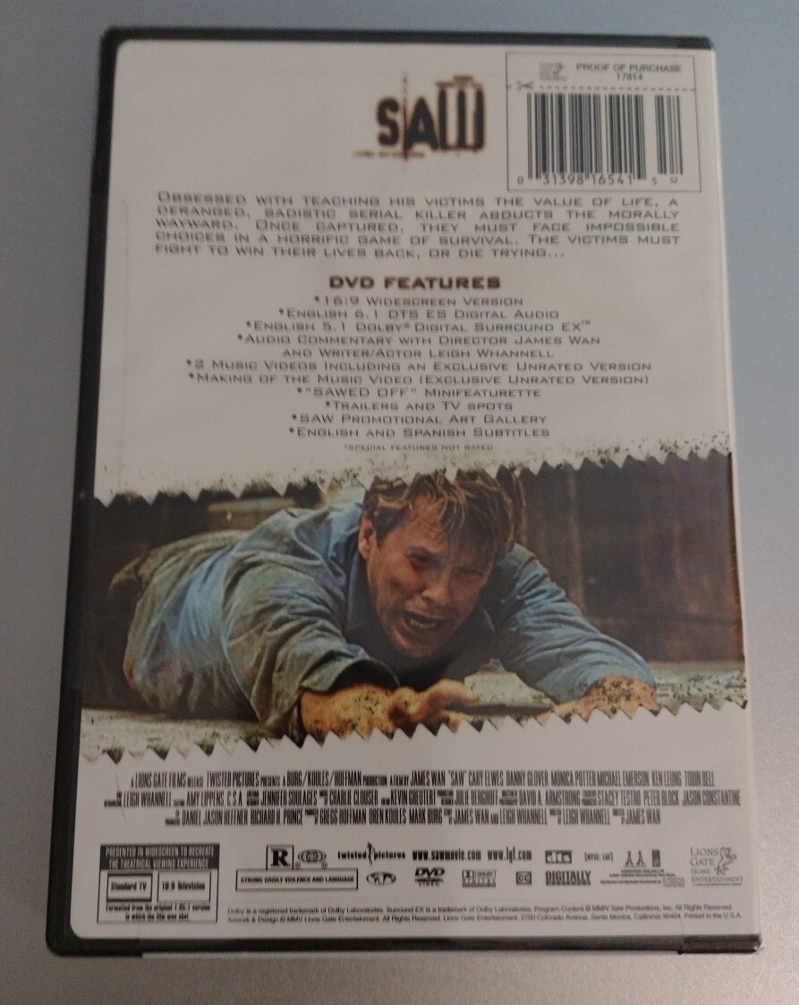 Saw (DVD, 2005, Widescreen) BRAND NEW, SEALED. 31398165415| eBay