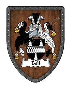 Bell Family Crest Custom Coat of Arms , Hanging Wall Shield SH503P-DG ...