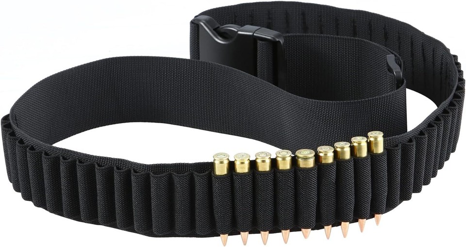 Tactical 50 Rounds Rifle Bullet Ammunition Belt Cartridge Ammo ...