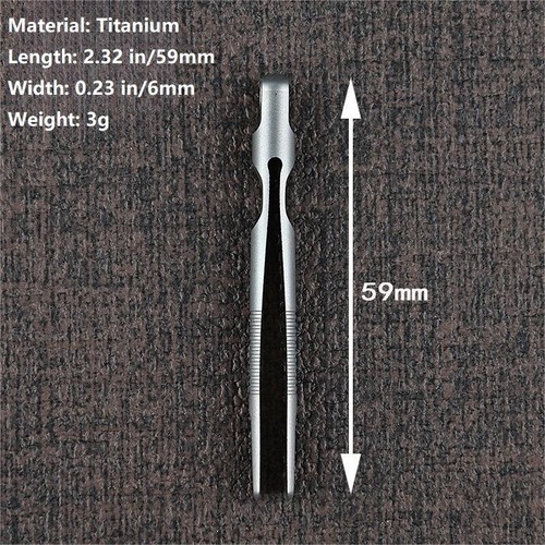 1/2PCS Titanium Mini Tweezer EDC Keychain Portable Tweezers Outdoor ...