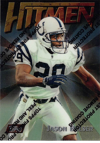 1997 Topps Finest Football Jason Belser Hitman #97 NM/MT INDIANAPOLIS ...